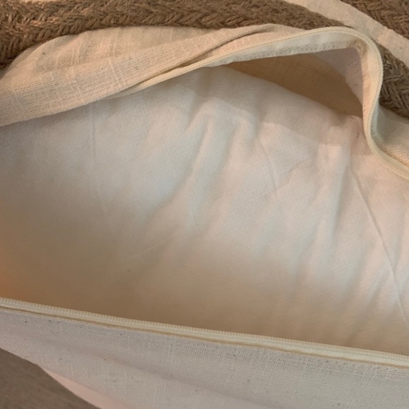Pier 1 | Bedding | Calliope Jute Trim Ivory Pillow | Poshmark
